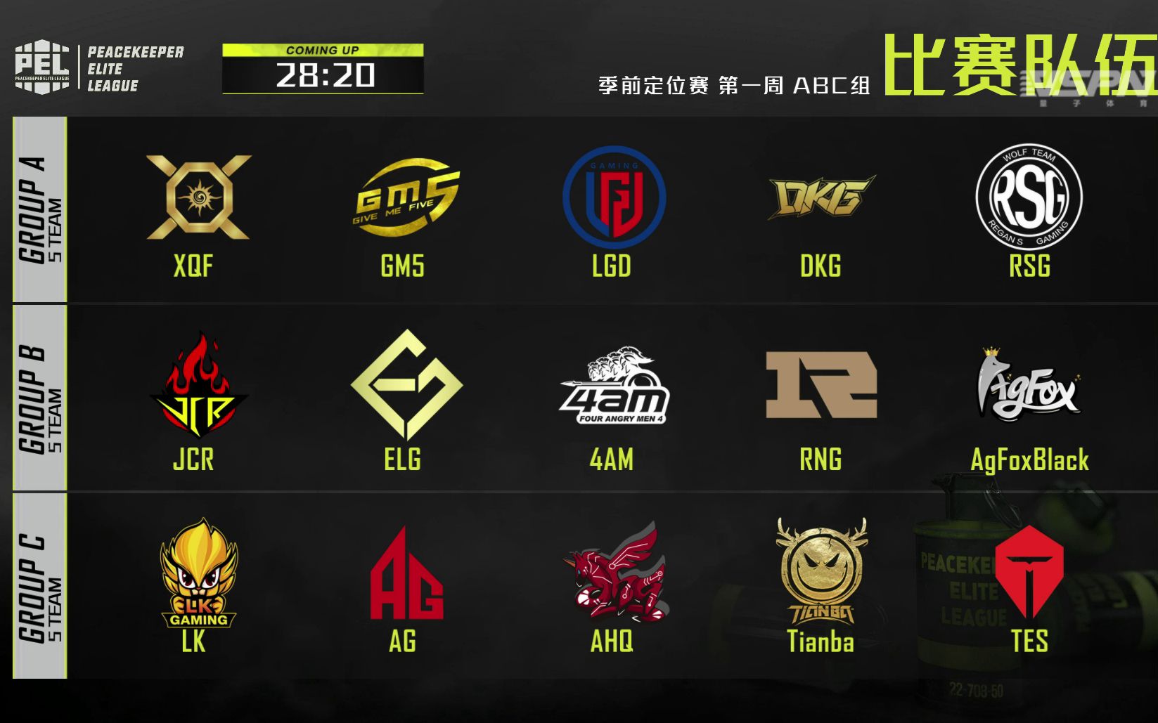 【PEL】3月19日 2020PEL和平精英职业联赛S1赛季 季前定位赛 第一周 ABC组 20200319_哔哩哔哩_bilibili