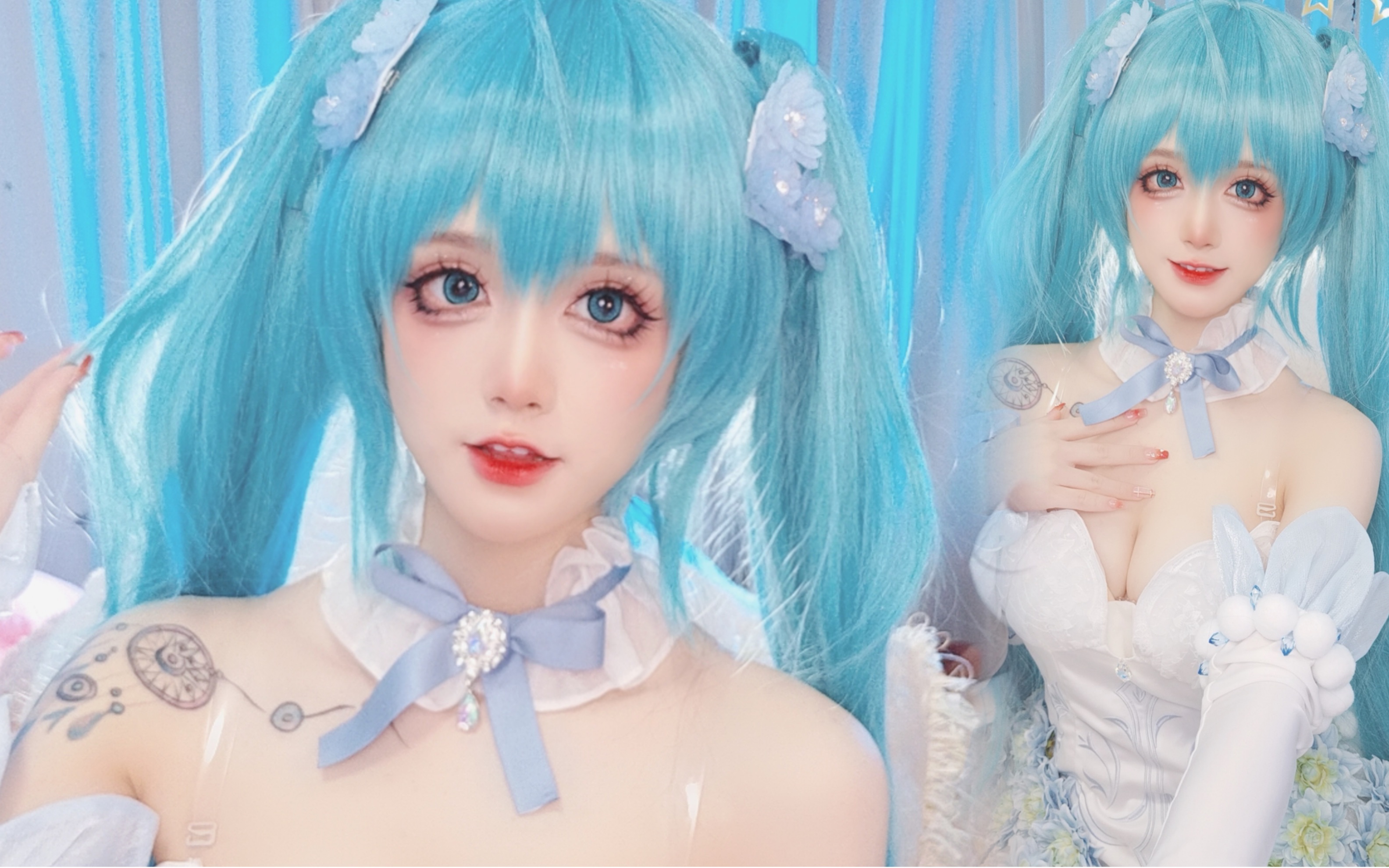 【初音粉蝶花精灵cos】我趣 初音未来! 是辞妹o 是辞妹o 哔哩哔哩视频