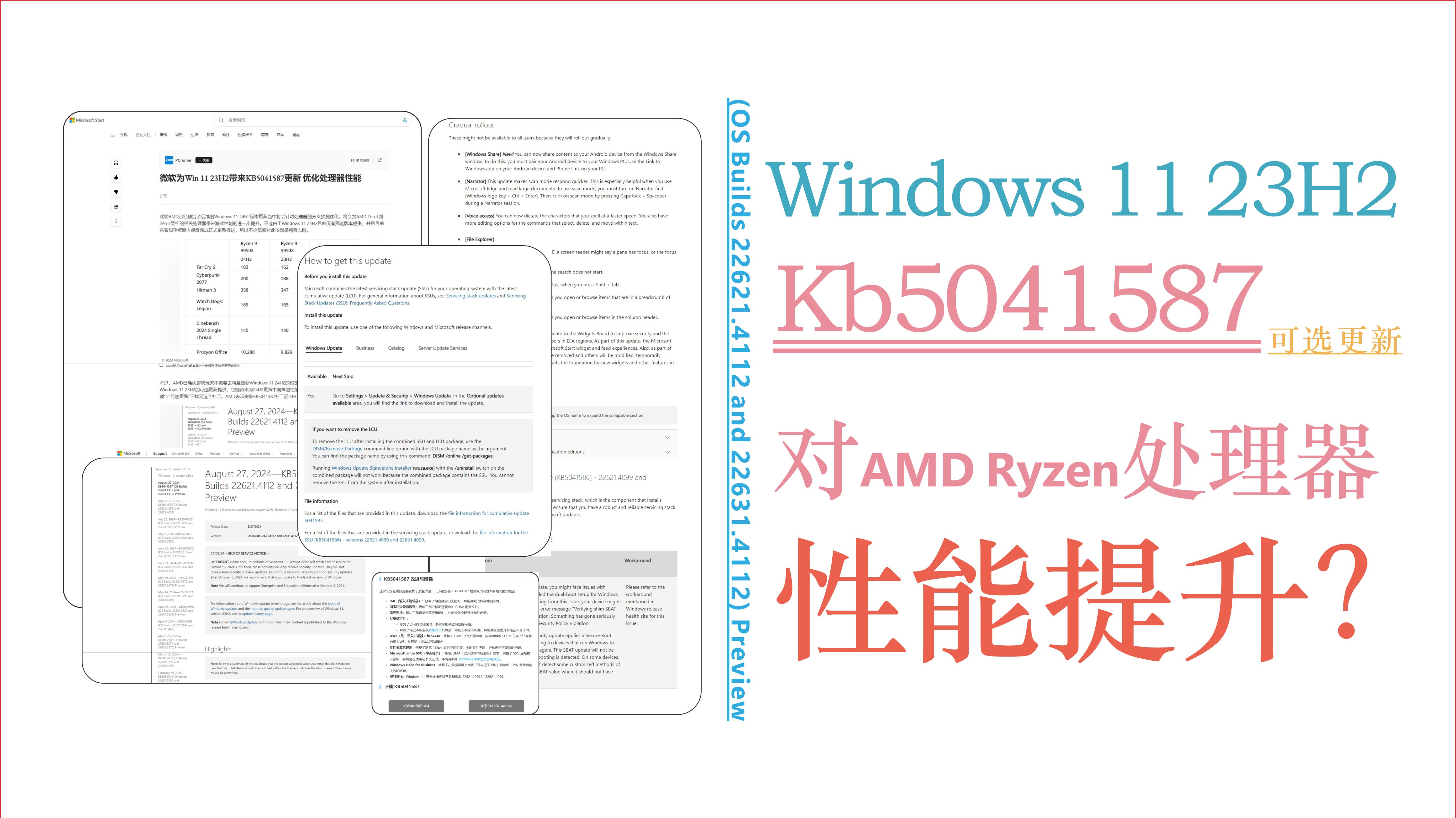 Windows 11的KB5041587可选更新 对AMD Ryzen处理器能有多大的性能提升呢？附下载地址-LETTStudio-LETTStudio-哔哩哔哩视频