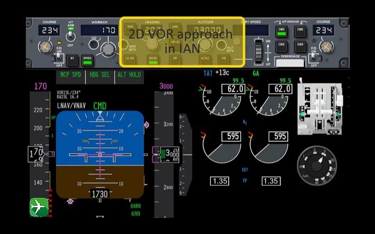 波音737NG 5.进行一次IAN进近（仪表视角）_哔哩哔哩_bilibili