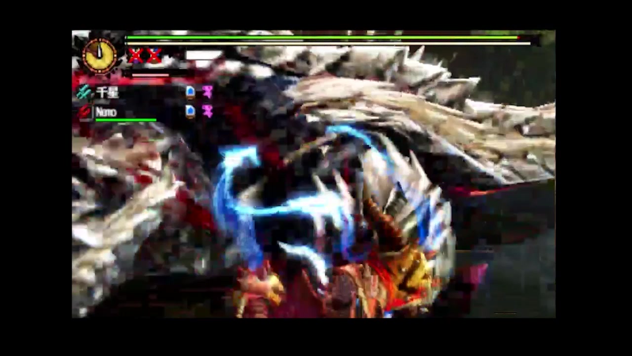 【MH4G】后腿狙击！双人生产双剑 Lv140狱狼龙 3'43"76_哔哩哔哩_bilibili