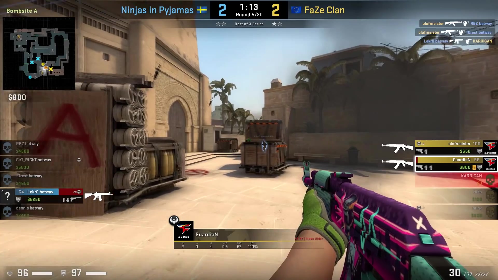 CSGO POV GuardiaN vs NiP de_mirage_哔哩哔哩_bilibili