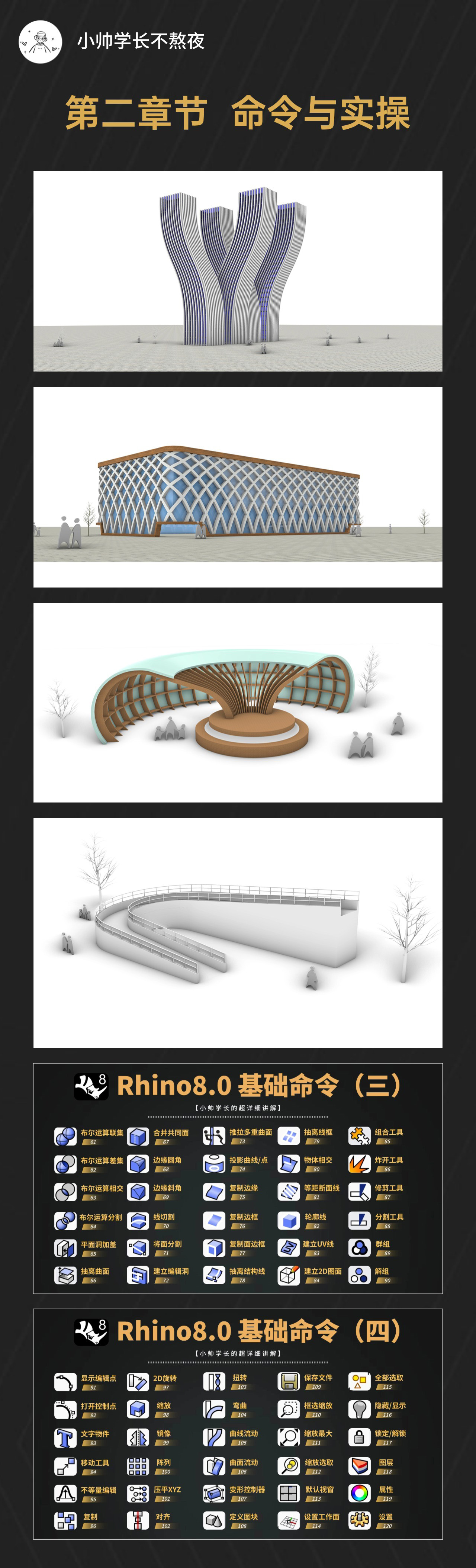 【Rhino8 精讲 】三十个案例手把手教学！_哔哩哔哩_bilibili