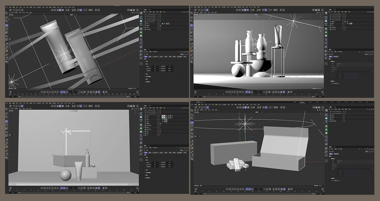 新杰教你【C4D包装二维转三维效果】综合入门课程_哔哩哔哩_bilibili