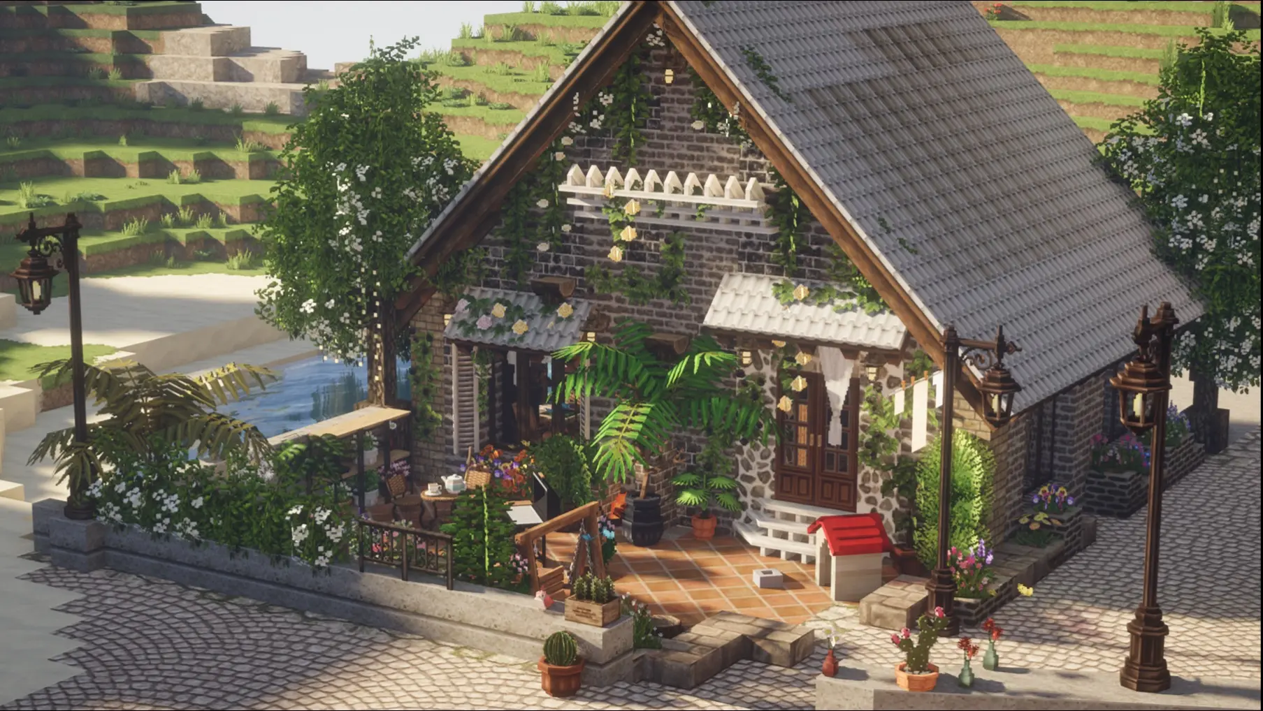 Minecraft｜「第41集」乡野悠闲治愈小屋_哔哩哔哩bilibili_我的世界