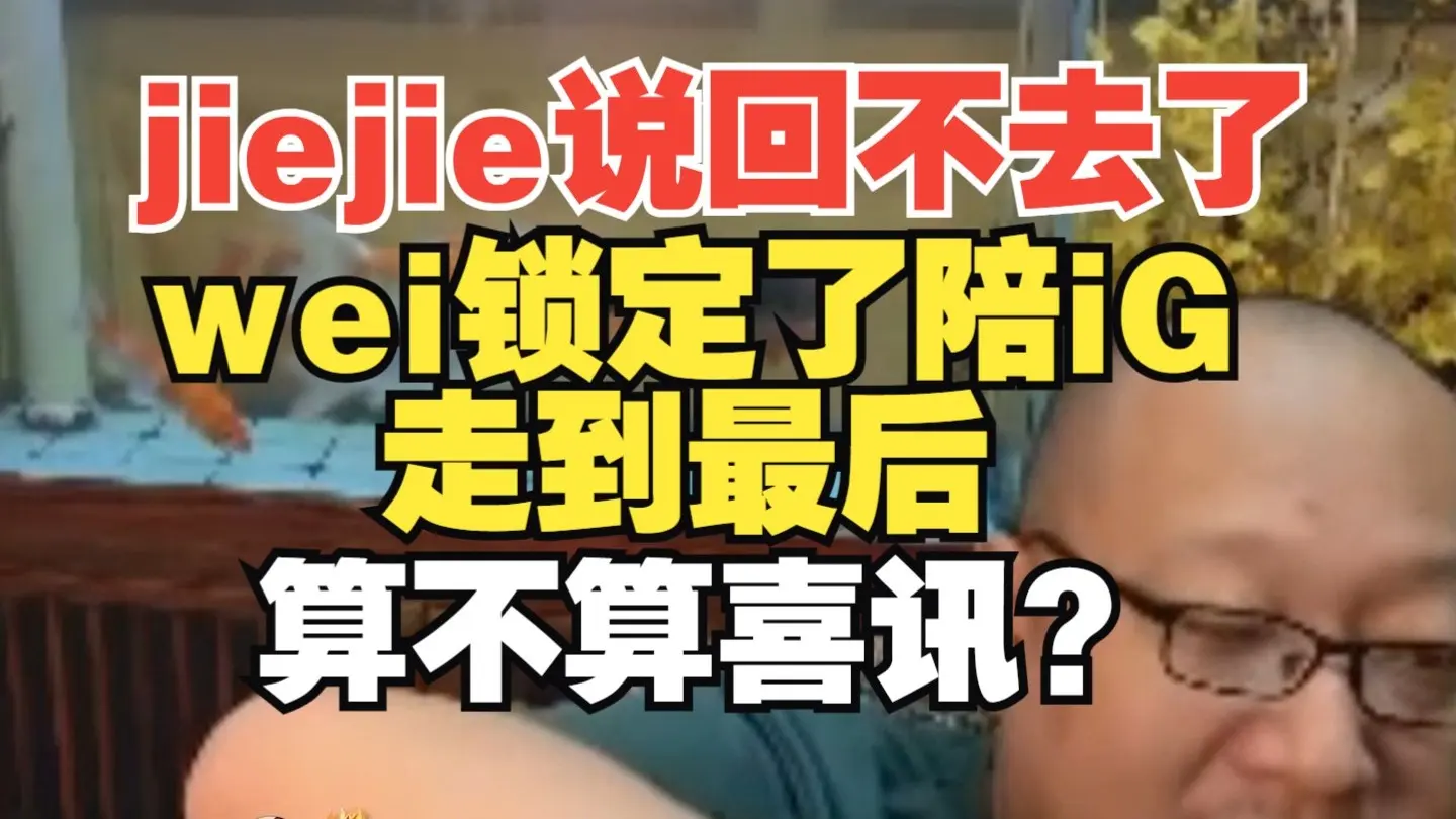 jiejie说回不去了！老岳：wei锁定了陪iG走到最后，算不算喜讯？_游戏热门视频