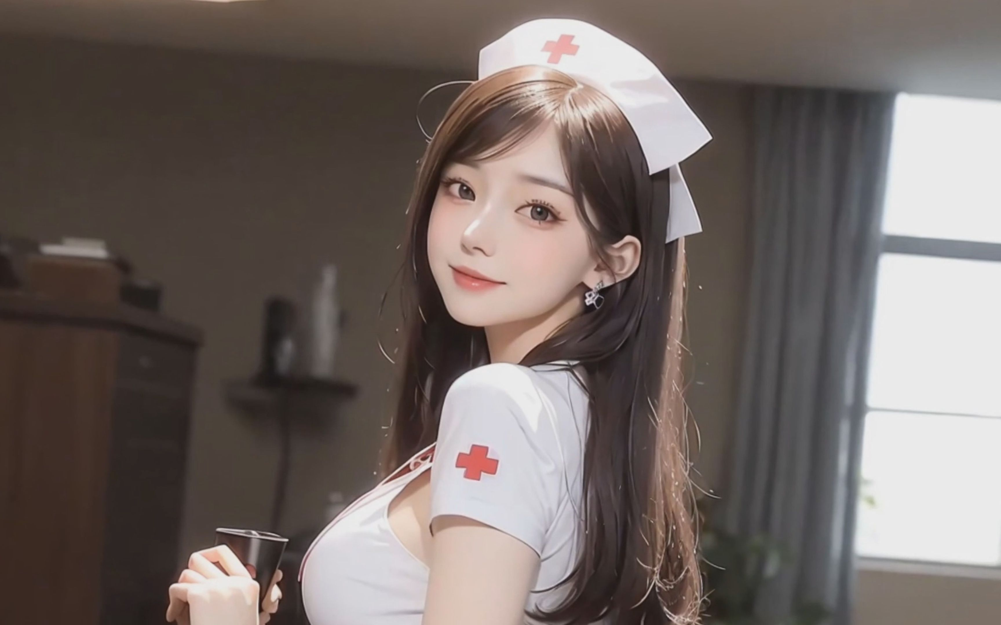Ai绘画艺术！实习护士小女友 哔哩哔哩 