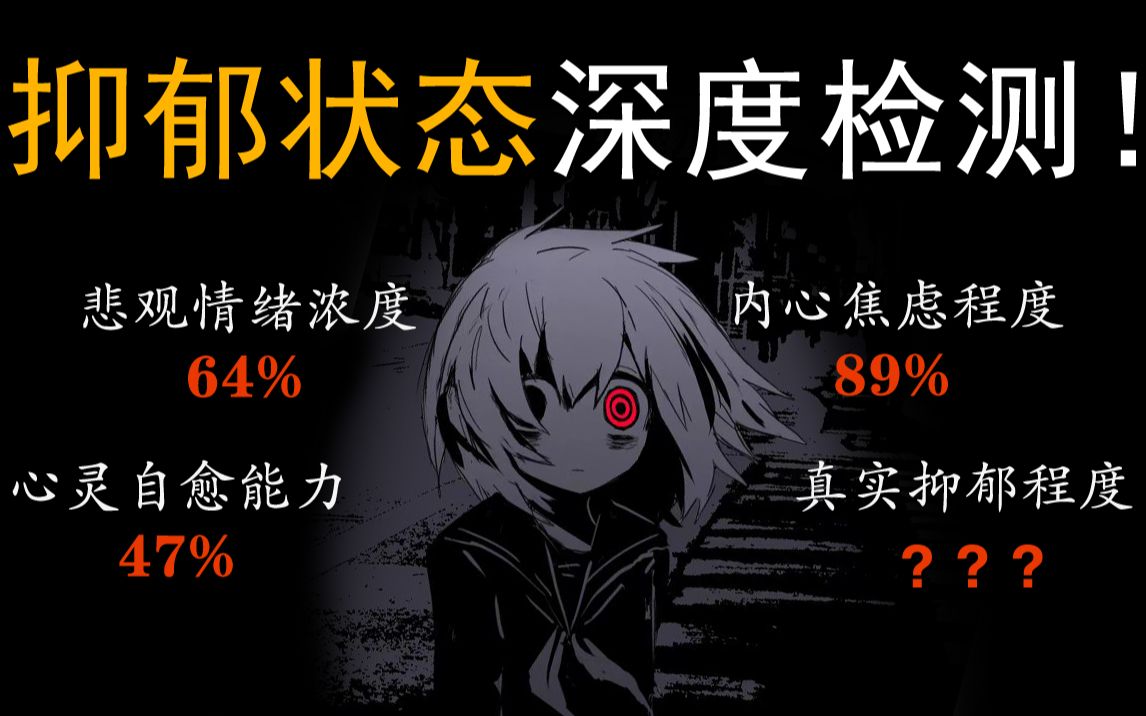 测一测你内心的真实抑郁程度!是否能够自愈呢? 哔哩哔哩