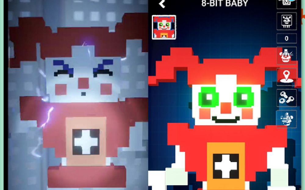 FNAF AR新角色!!!8-bit baby来了!(附打法以及失败记录)_哔哩哔哩_bilibili