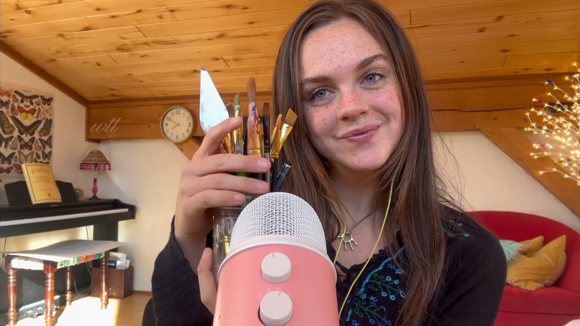 【Gracie K】ASMR 画笔刷麦&口月空音（订阅会员视频）+自剪无人声版-一汪月色-ik-哔哩哔哩视频