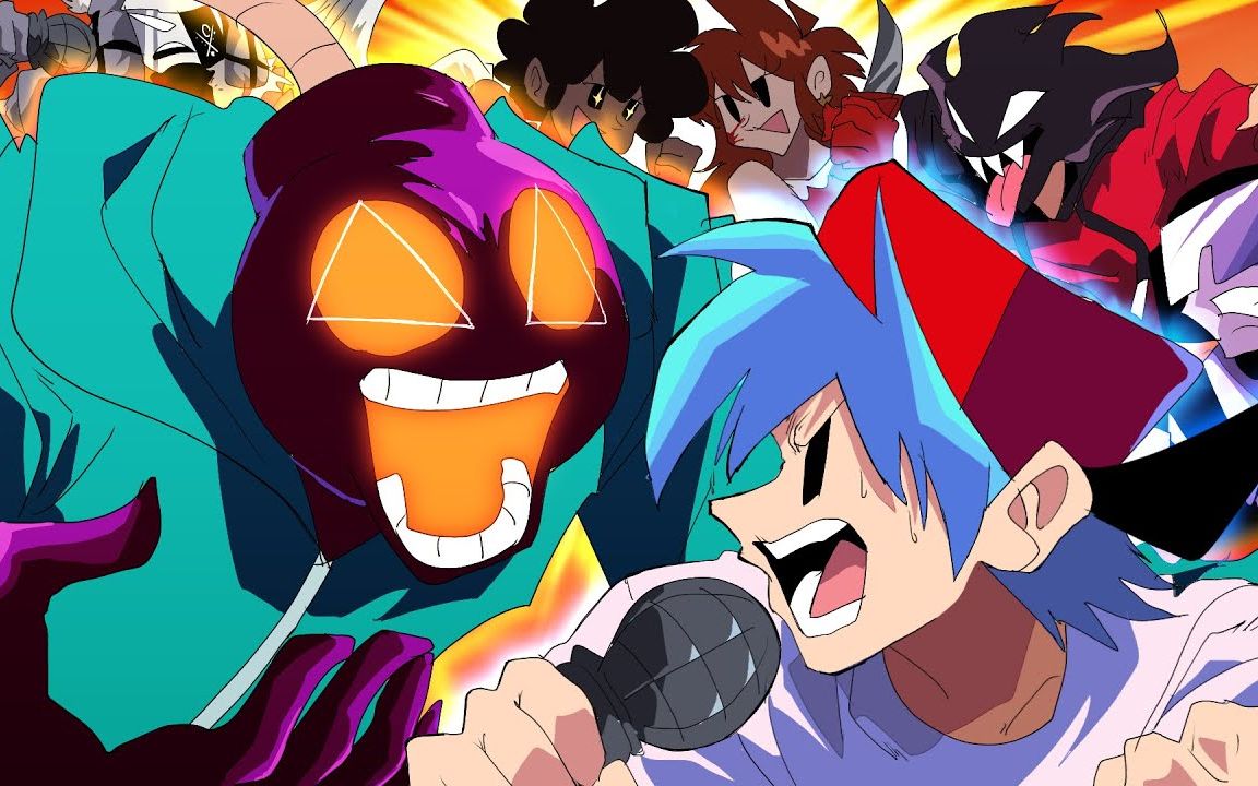 【FNF动画】“Ballistic”但是每段都由不同的角色唱（作者：z Ke）_哔哩哔哩_bilibili