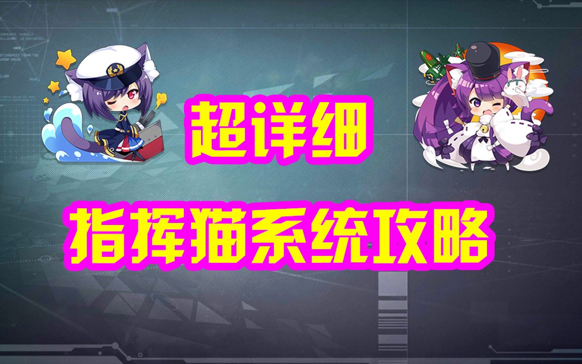 【whoever何人】超详细，碧蓝航线指挥猫（喵）系统攻略视频，助新手指挥猫从入门到精通-世与缘违-碧蓝航线-哔哩哔哩视频