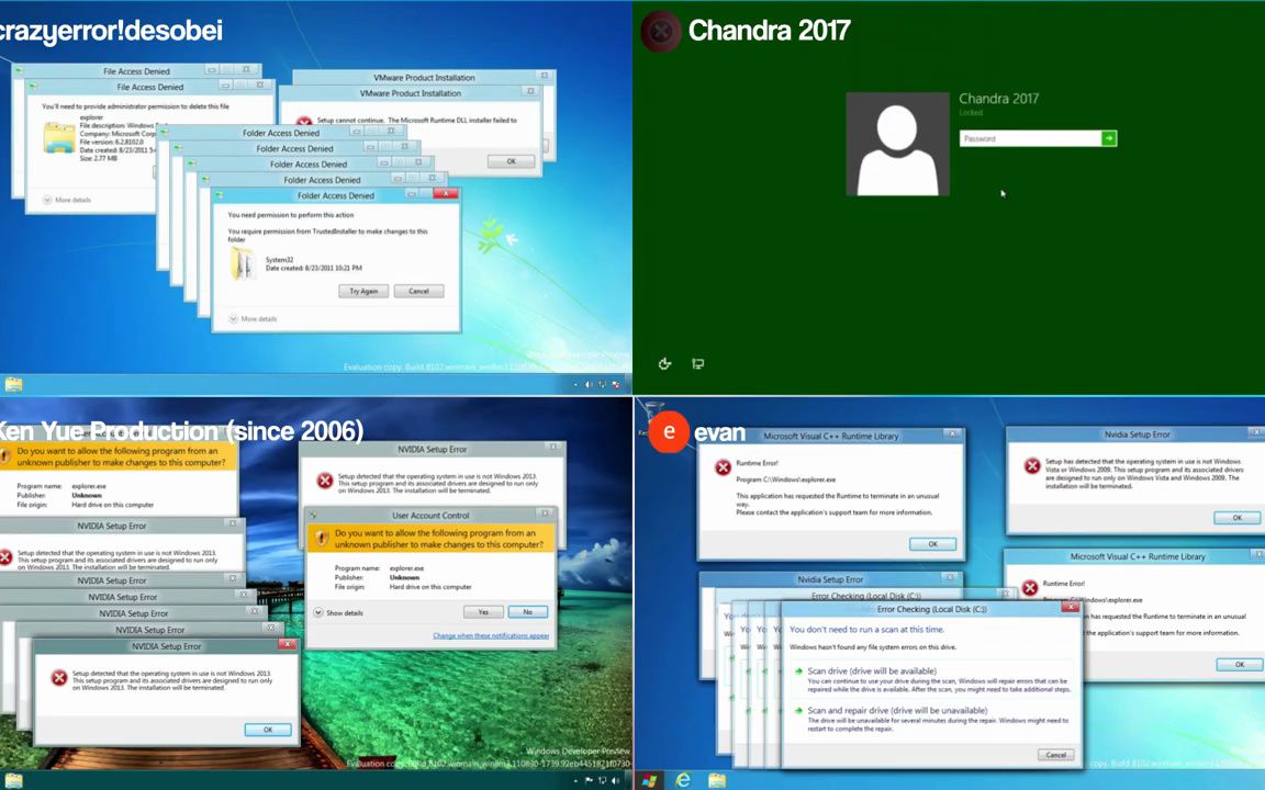 [HD]Windows 8 Developer Crazy Error Battle [ApNItkxWonE]
