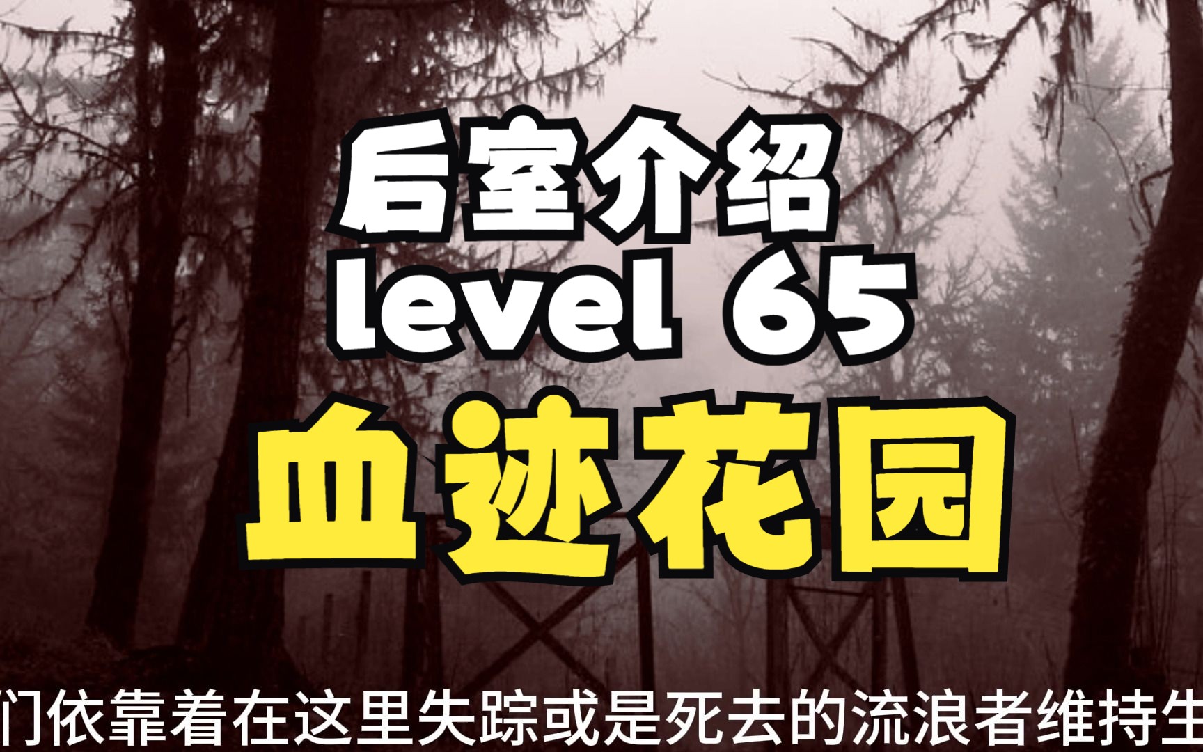 【Backrooms 后室】level 65 血迹花园【介绍】-月半墙_-月半墙_-哔哩哔哩视频