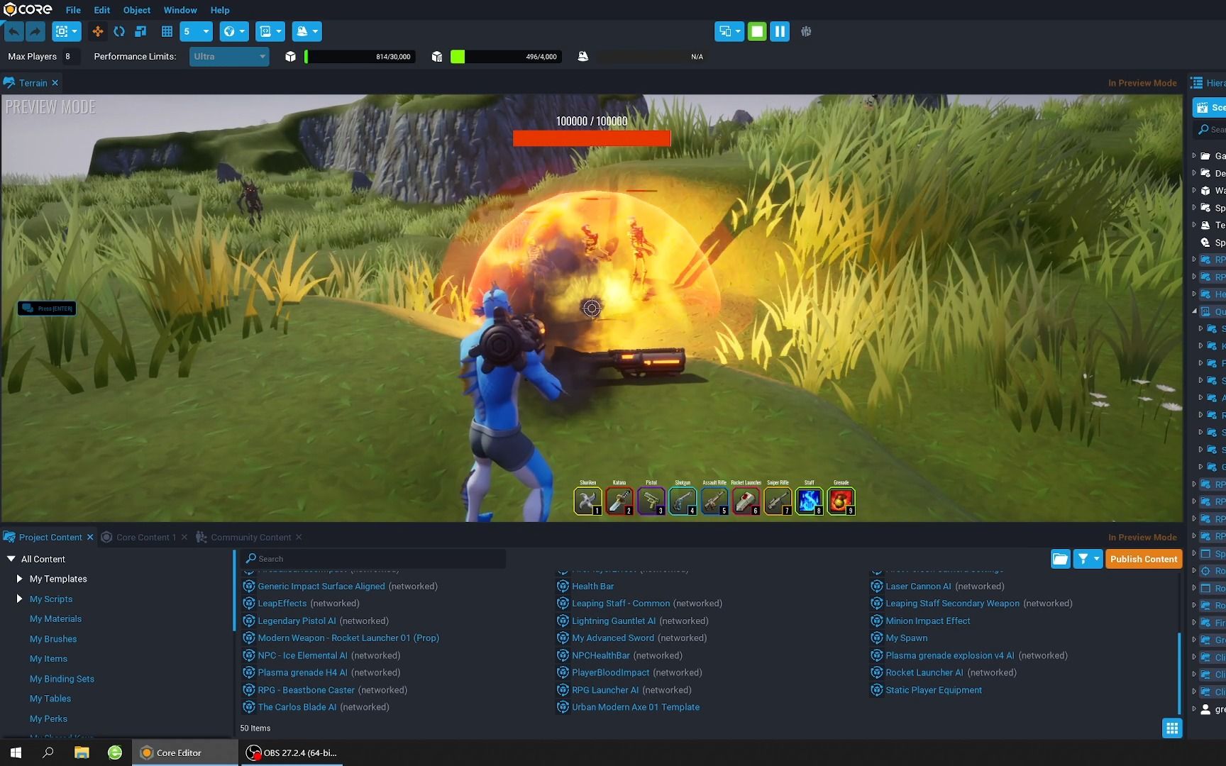 傻瓜式网络游戏开发引擎 Core Game Engine 实例教程 7 -- 战斗（5）实现武器AOE伤害_哔哩哔哩_bilibili