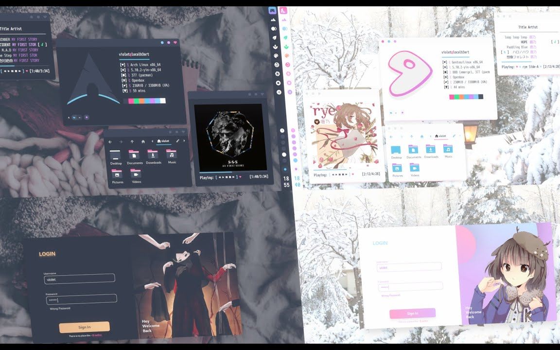 Linux Aesthetic. Joyful Desktop v3.1 [WORKFLOW]_哔哩哔哩_bilibili