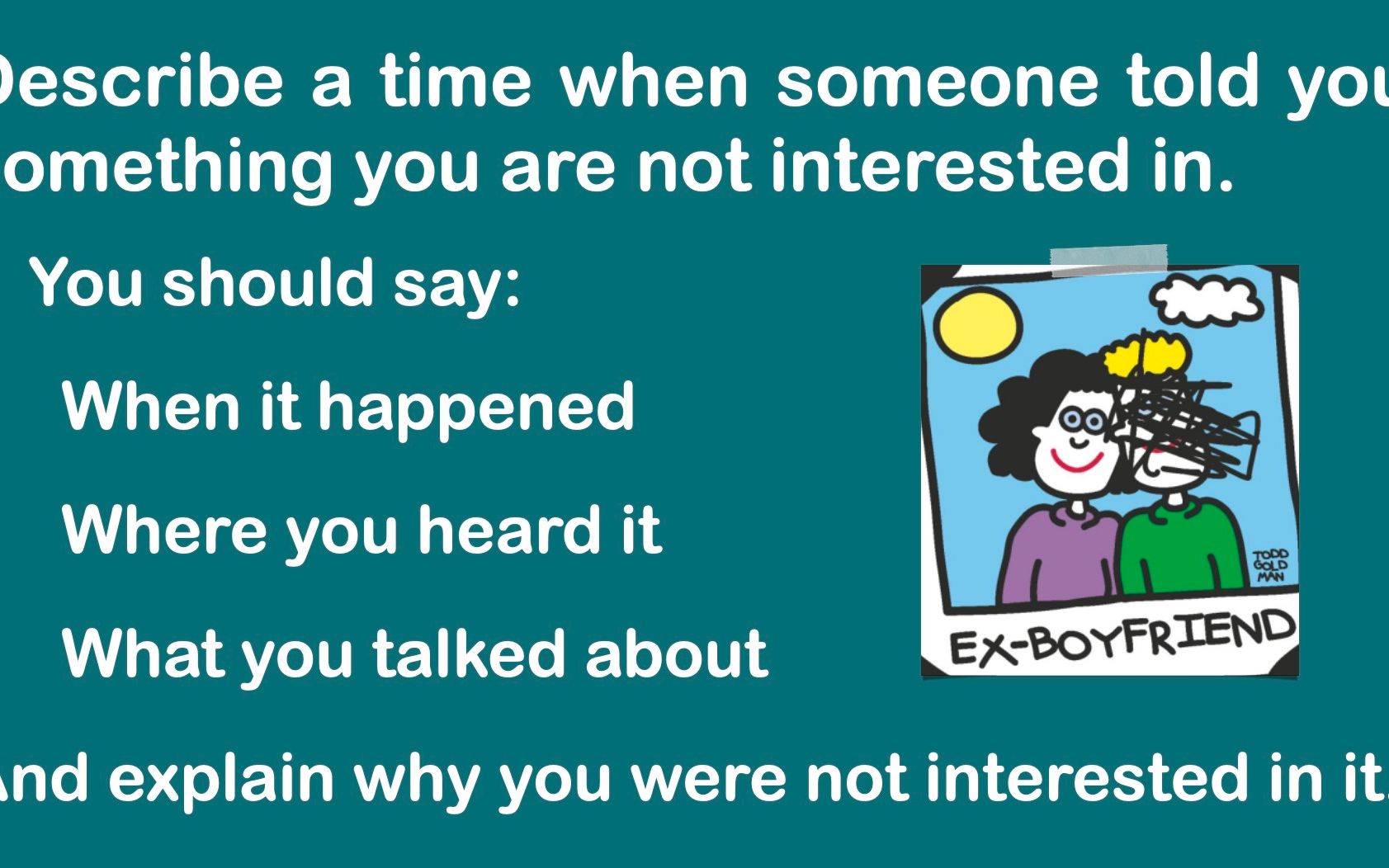 雅思口语2021年1-4 仍考 Part 2 Describe a time when sb. told u sth. ur not ...