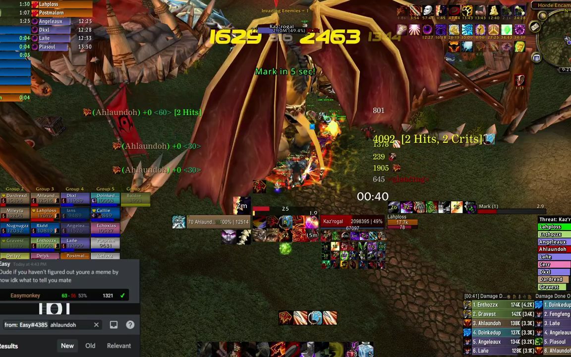 魔兽世界怀旧TBC世界第一狂暴战Ahlaundoh vs Kaz'rogal | DPS 3800_哔哩哔哩bilibili_魔兽世界怀旧服