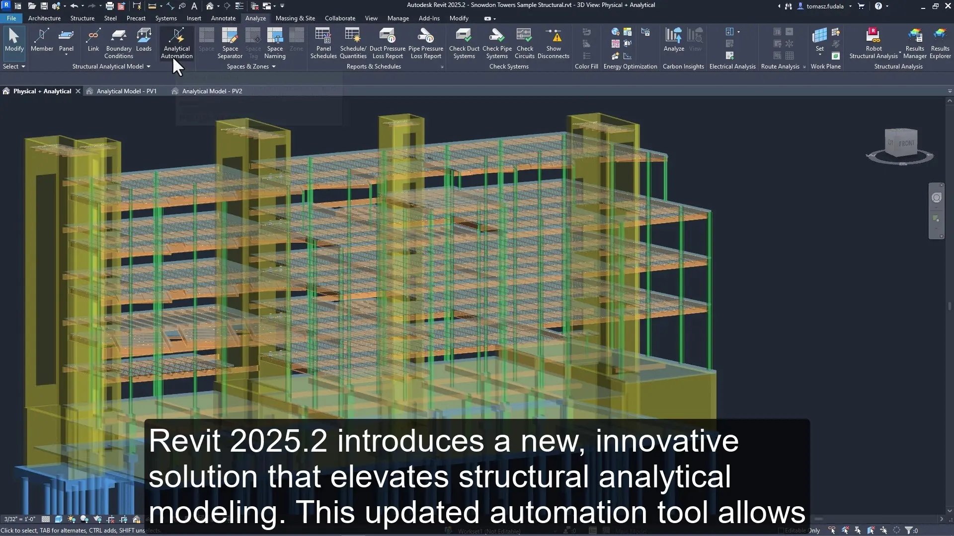 Quality Enhancements for Structural Analytical Modeling Automation in Revit 2025_哔哩哔哩_bilibili