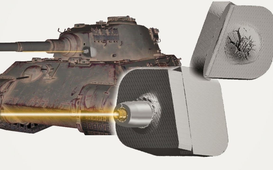SU-122对虎王炮塔正面的侵彻力分析_哔哩哔哩_bilibili
