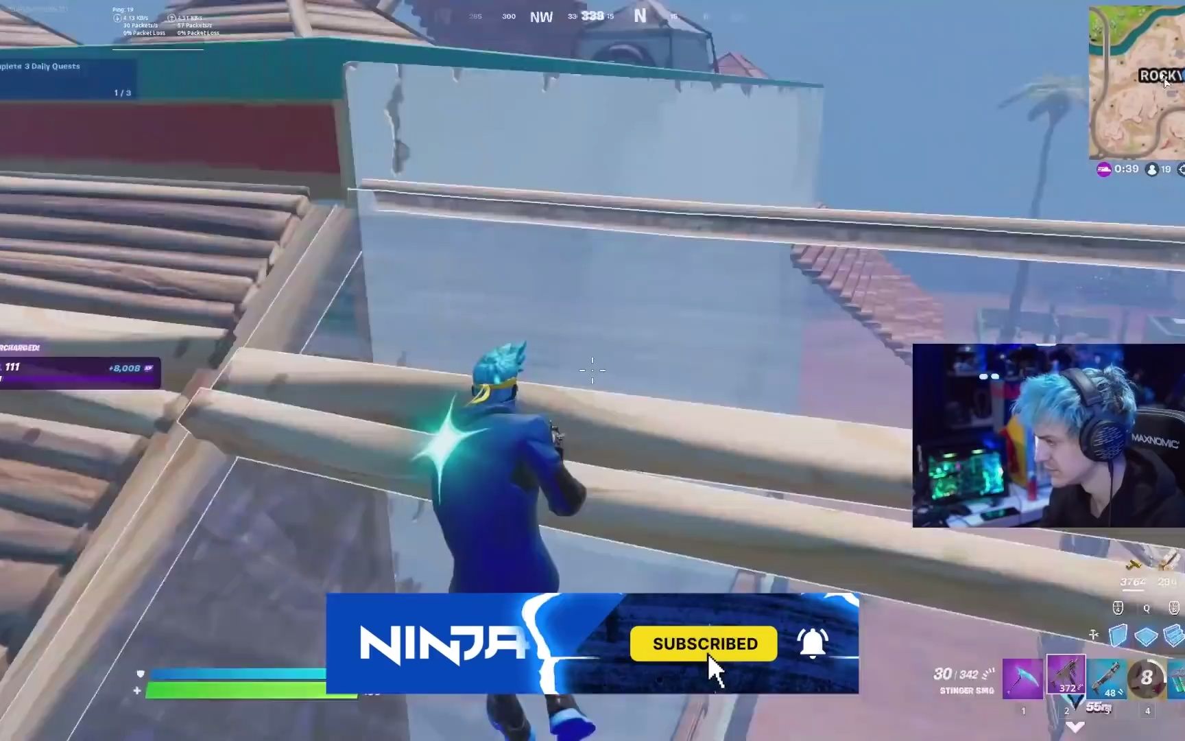 【Ninja】Does CourageJD Merch Make Me BETTER or WORSE In Fortnite!_堡垒之夜_第一视角