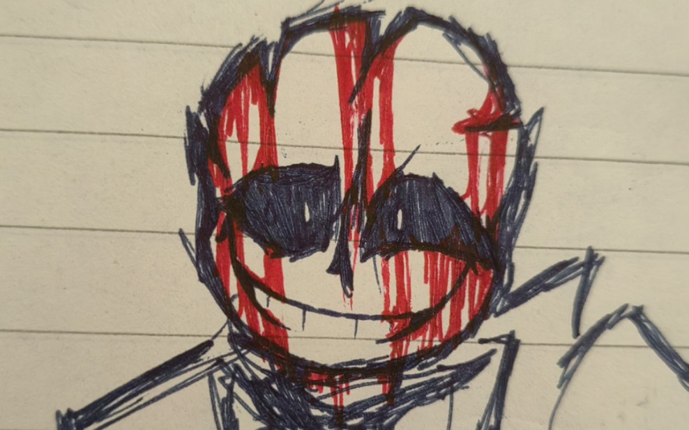 绘画【Undertale:Insanity】Insanity！Sans[*you - 哔哩哔哩