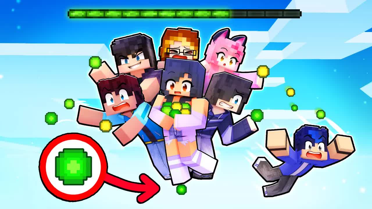 【Aphmau】在《我的世界》中只停留在一个XP球体上!--launcher_单机游戏热门视频