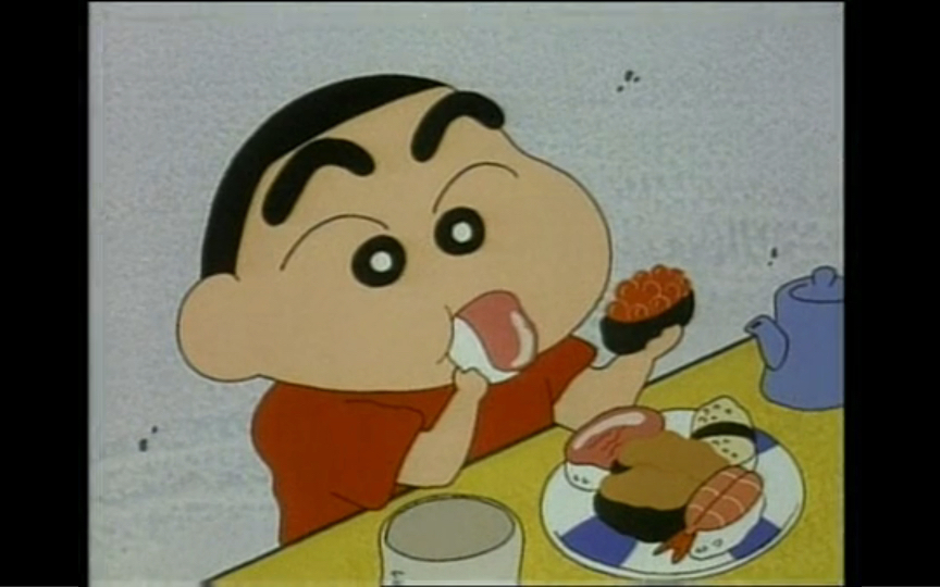【蜡笔小新】旋转寿司🍣-Animeat-Animeat-哔哩哔哩视频