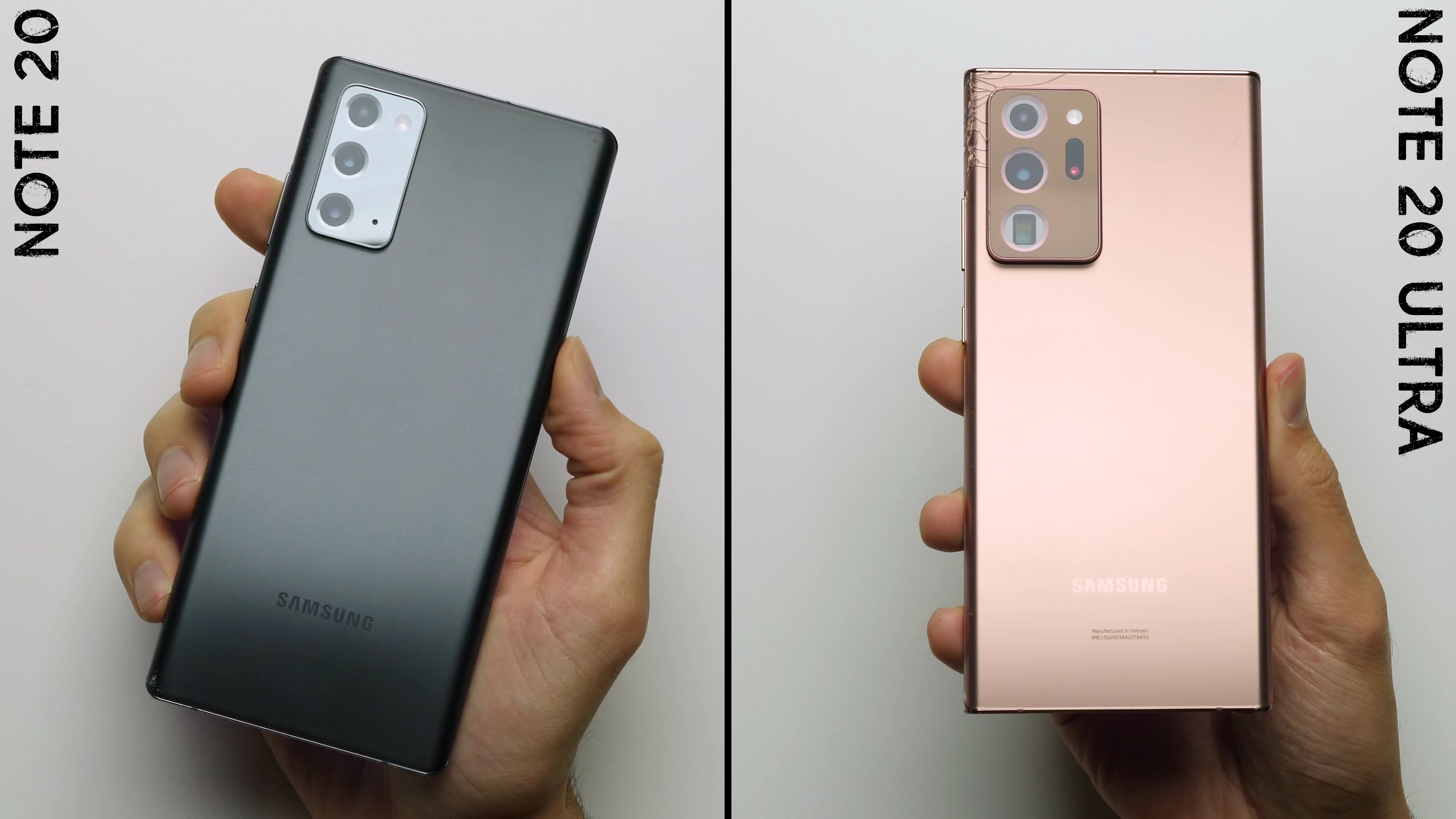 【4K】Galaxy Note 20 vs. Galaxy Note 20 Ultra 跌落测试！!_哔哩哔哩_bilibili