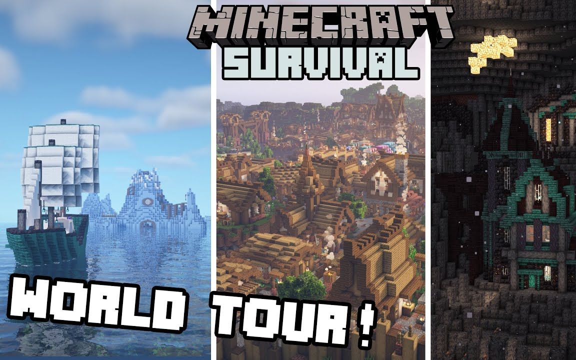 [minecraft] 生存2500+ 的1.16地图欣赏 （ItsMarloe）210603_哔哩哔哩bilibili_我的世界