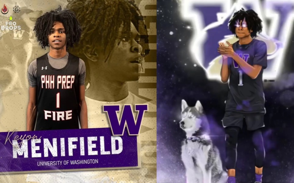 2022届控卫Keyon Menifield Jr承诺加盟NCAA华盛顿大学_哔哩哔哩_bilibili