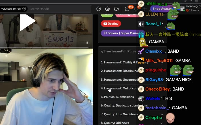 xQc和chat打赌精准预判油管主播摄像头框位置_哔哩哔哩_bilibili