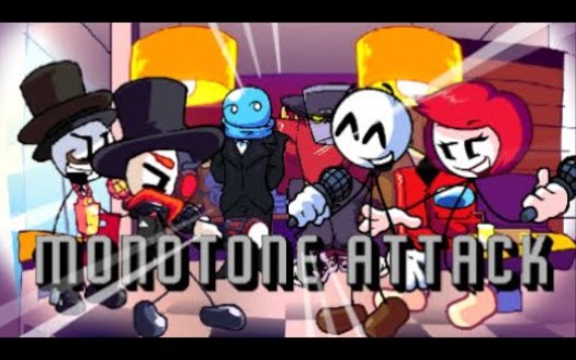 FNF Monotone Attack but Henry Ellie Reginald and RHM sing it-SarventeR ...