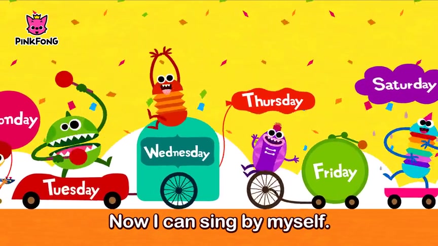 week song DAYS OF THE WEEK Pink Fong_哔哩哔哩_bilibili