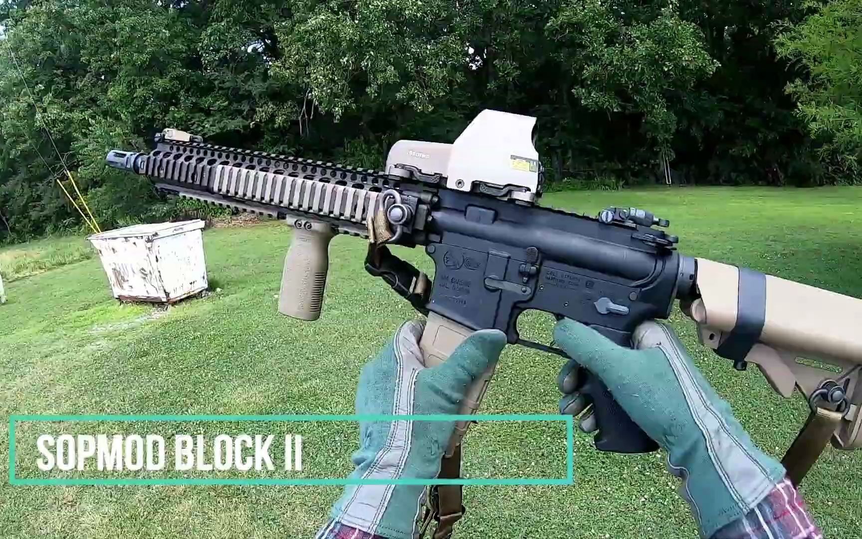 【搬运/没什么字幕可加】SOPMOD Block II步枪 第一人称欣赏_哔哩哔哩_bilibili
