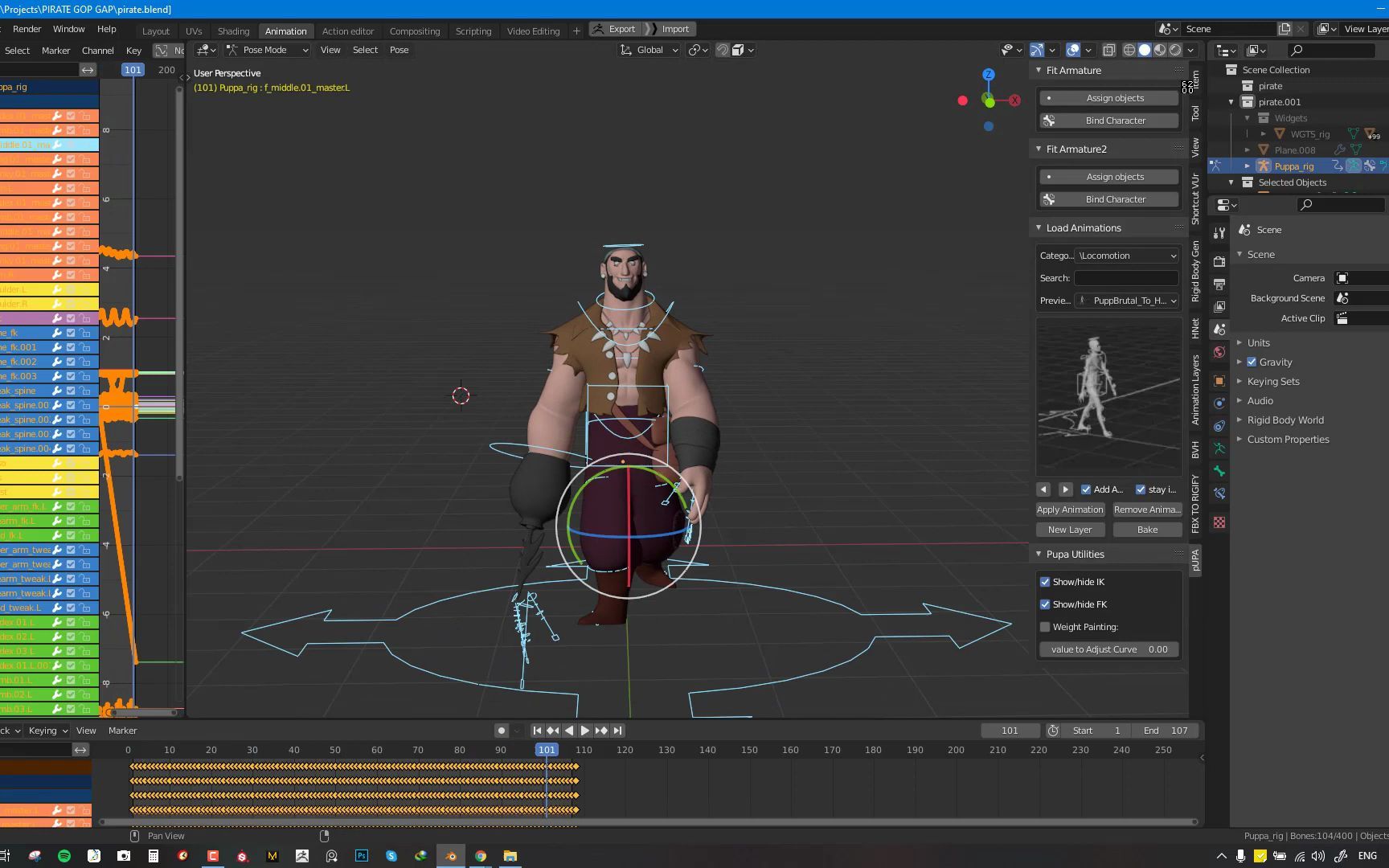 提升十倍效率的Blender用于行走的插件Pupa II_哔哩哔哩_bilibili