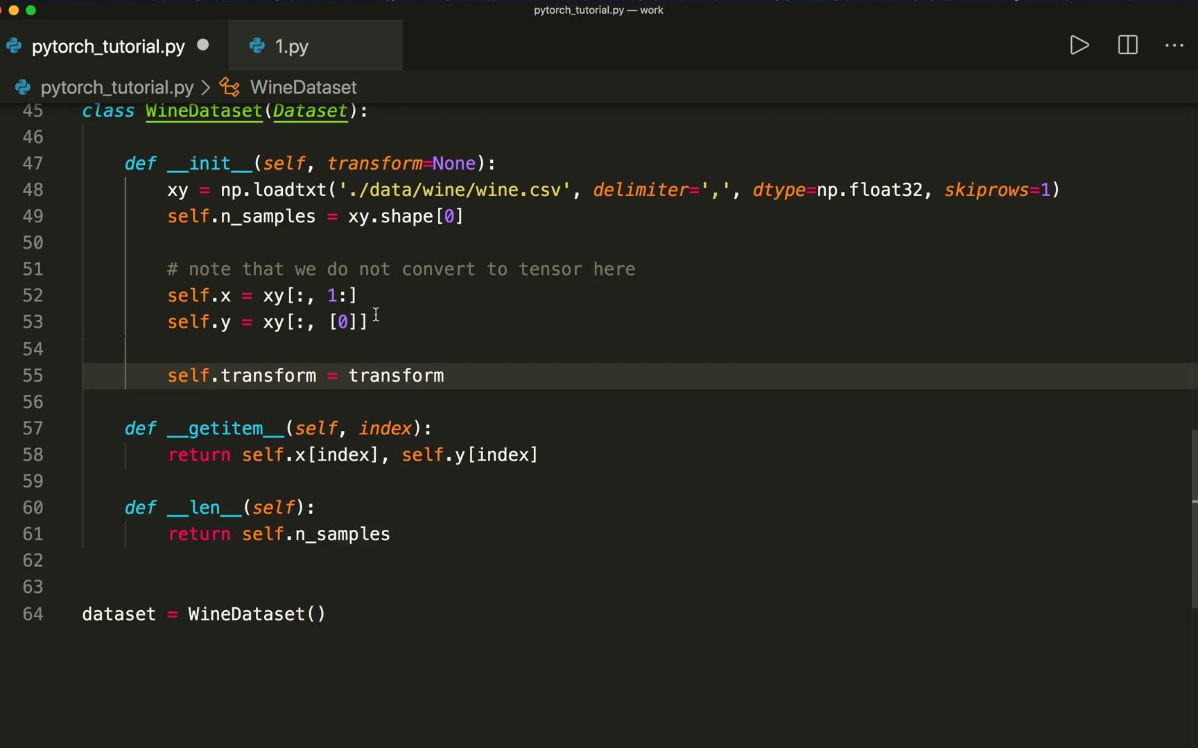 PyTorch Tutorial 10 - Dataset Transfo... - 哔哩哔哩
