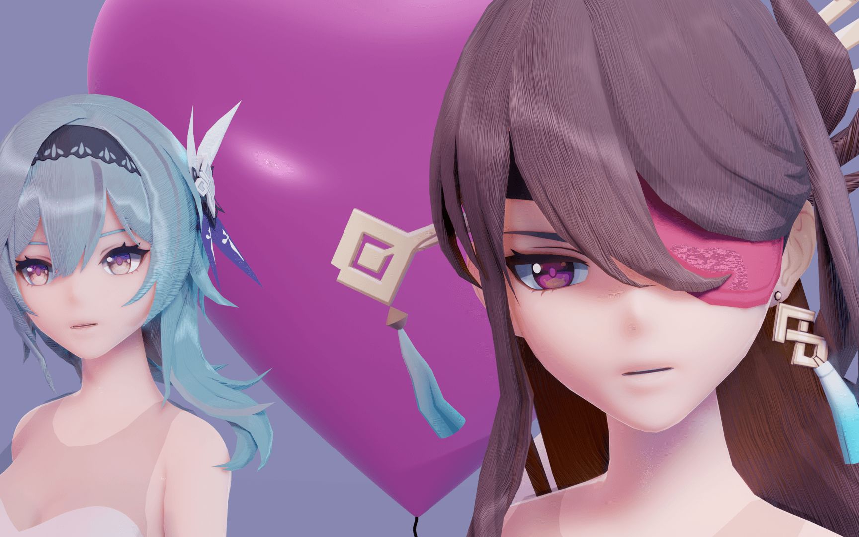 MMD Realistic - Genshin Impact - Raiden Shogun x Eula x Beidou - Nincha ...