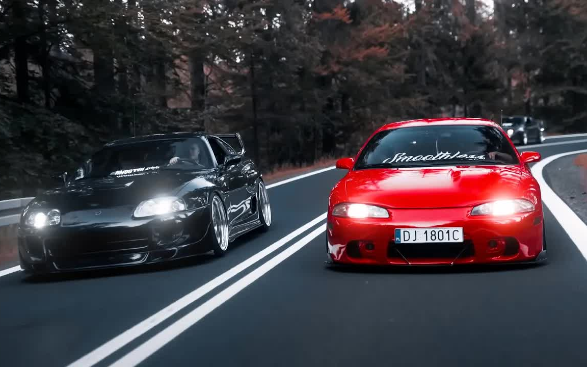 【JDM】Smoothless touge run S13 + Eclipse + Supra + S15 + 350z + Chaser ...