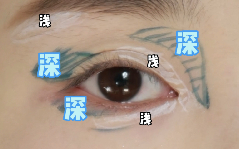 新手骨相立体眼妆教程|消肿又日常 哔哩哔哩