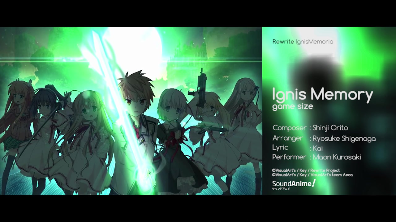 Ignis Memory (Game Size)【 Rewrite IgnisMemoria OP】_哔哩哔哩_bilibili