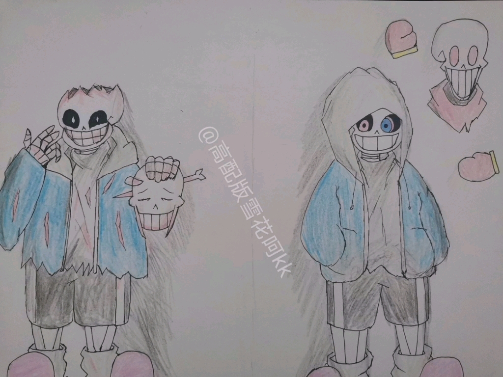 [MIRRORED INSANITY] 新人手绘 dust sans VS insanity sans_哔哩哔哩_bilibili