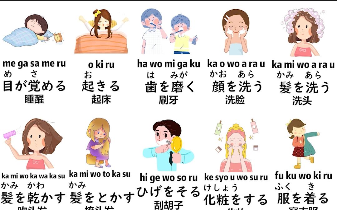 日语版我的一天，日常生活用语！ 哔哩哔哩