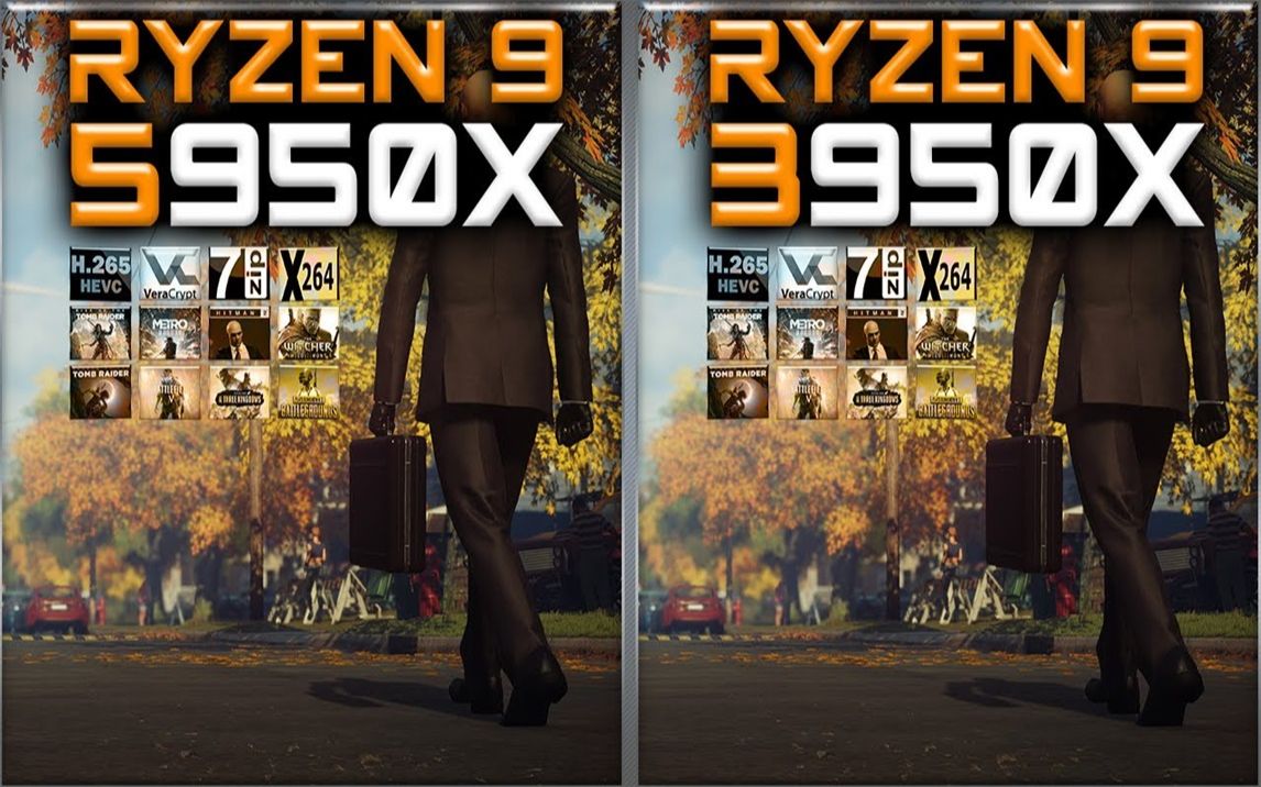 R9 3950X vs R9 5950X CPU游戏性能测试对比（1080P分辨率，显卡为RTX 3090） 4K 60帧视频_哔哩哔哩 ...