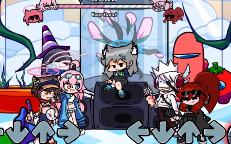 FNF HEARTBEAT -Blue Archive Mix- 【Ft. Trake x Tactie- Hoshino x Izuna ...