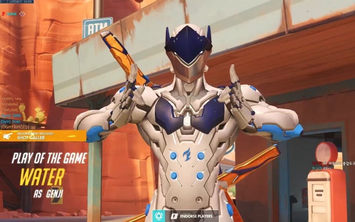 Water/水神 Insane Genji Gameplay - Top 500 Overwatch Season 20_哔哩哔哩_bilibili