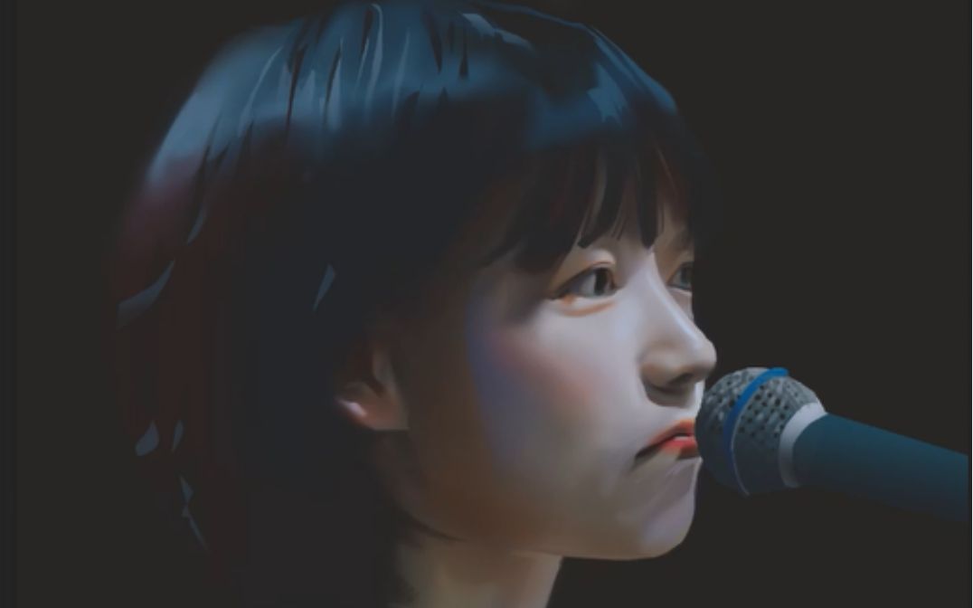 【厚涂教程】房东的猫主唱王心怡小姐姐超写实的侧面厚涂绘画教程_哔哩哔哩_bilibili