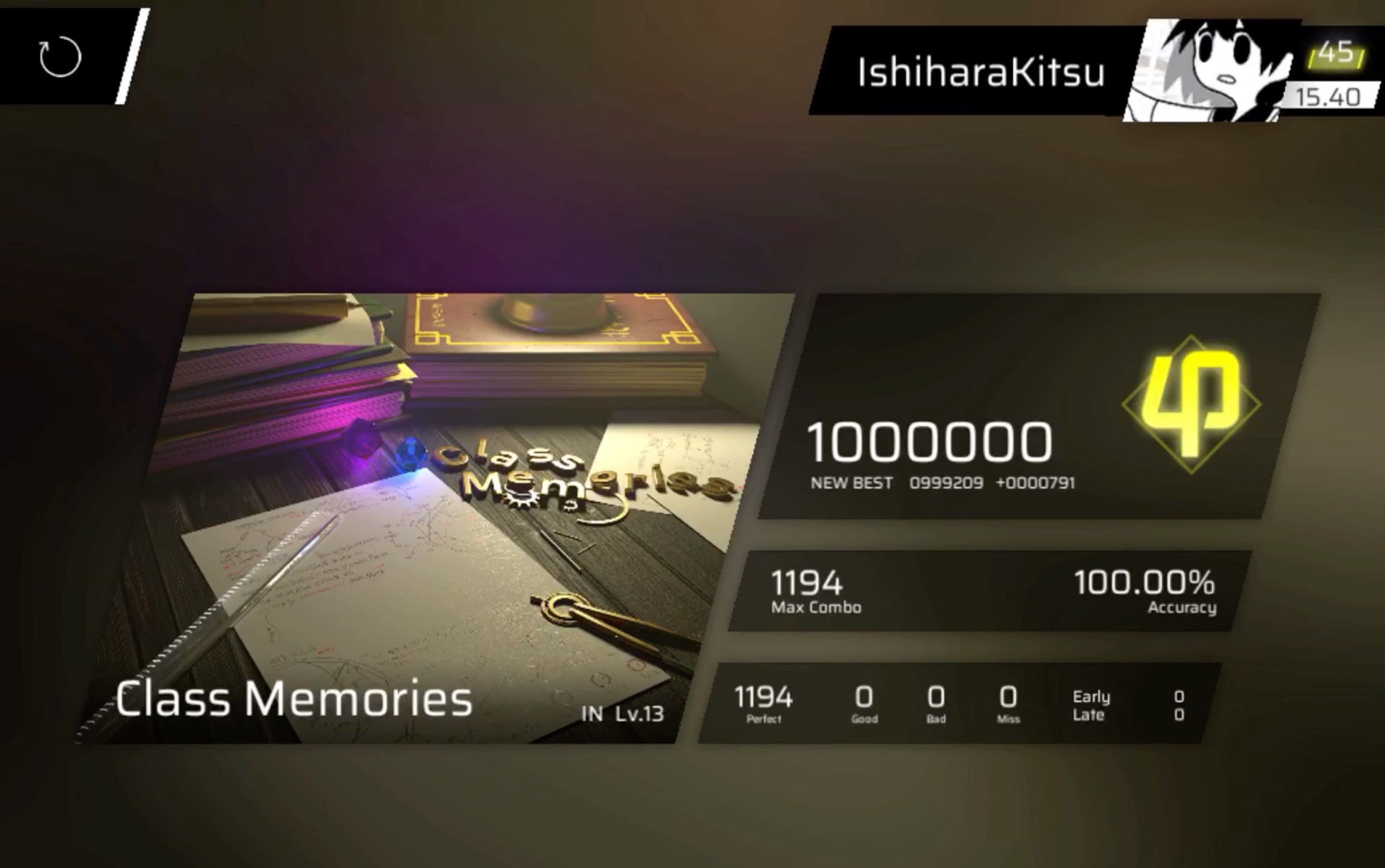 【Phigros/交互课堂】Class Memories- All Perfect无水印录屏素材_演示