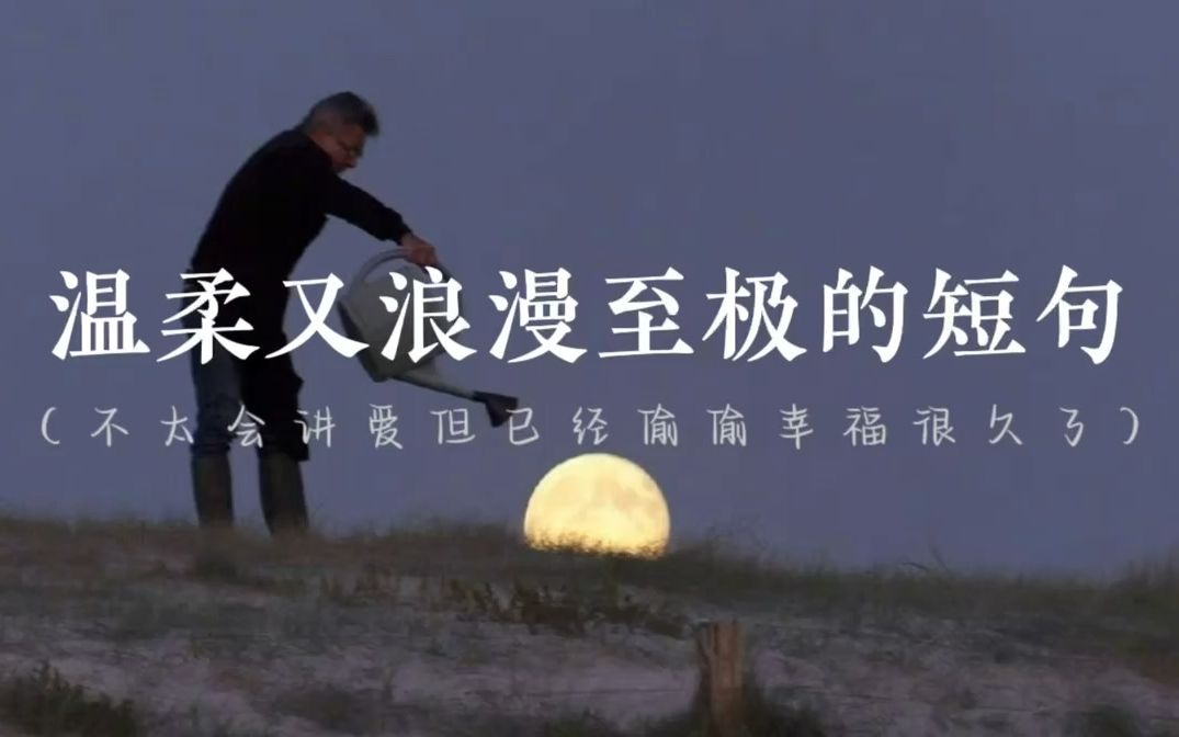 不太会讲爱但已经偷偷幸福很久了”温柔浪漫至极的句子 哔哩哔哩