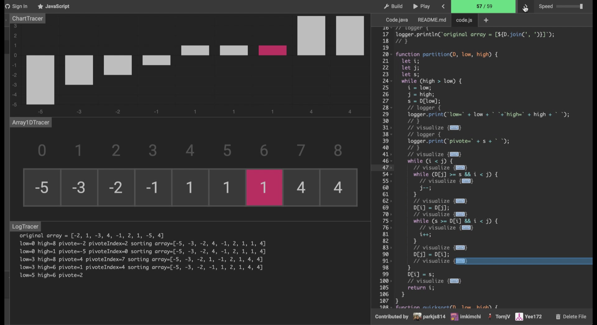 quicksort可视化流程_哔哩哔哩_bilibili